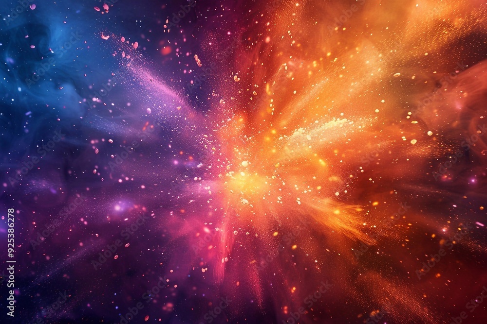 Create a dynamic visual effect with radiant bursts of light emanating from a central point. The ...