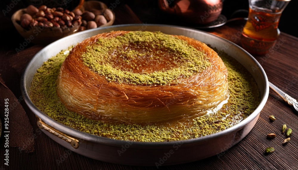 Turkish Food Künefe A dessert made from Kadayif dough, filled with ...