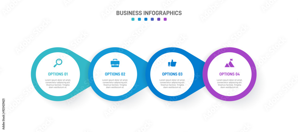 Horizontal progress bar featuring 4 arrow-shaped elements, symbolizing ...
