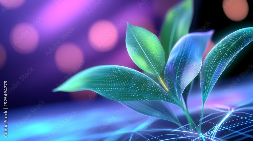 Cybernetic Plant World Where Plants Feature Digital And Electronic ...