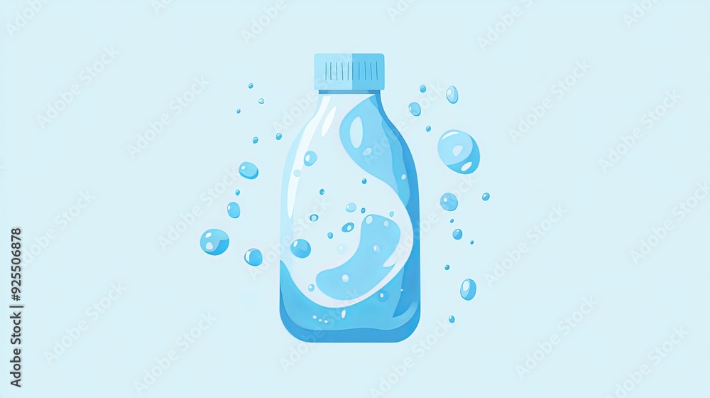A vector icon representing hydrated skin, designed for use as a ...