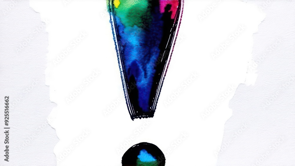 sketch hand drawing of a exclamation mark symbol Stock Illustration ...