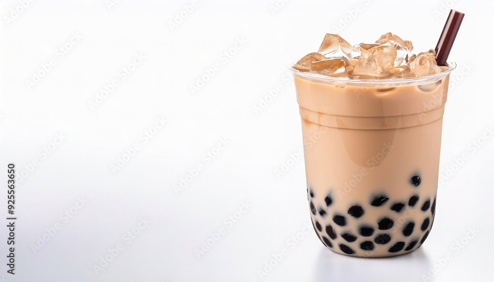 Bubble, Boba, Pearl, tapioca black or green milk tea is a drink that ...