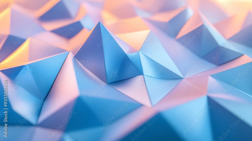 Textured 3D geometric forms with depth and complexity, set against a ...