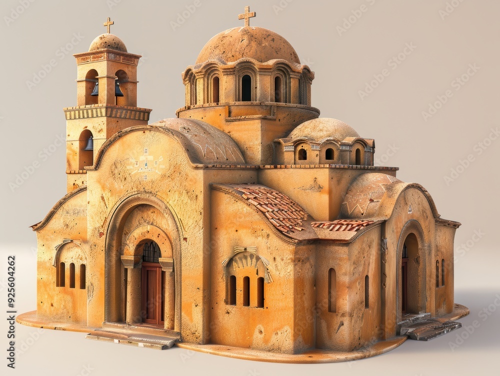 Ancient Greek Church: Timeworn and weathered, a small Greek Orthodox ...