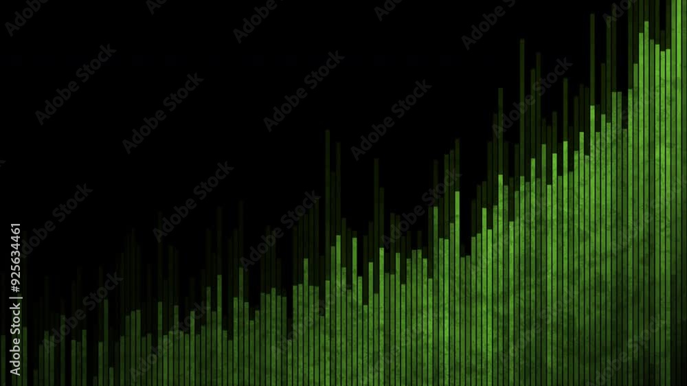 Abstract green growing financial graph chart background. Illustration ...
