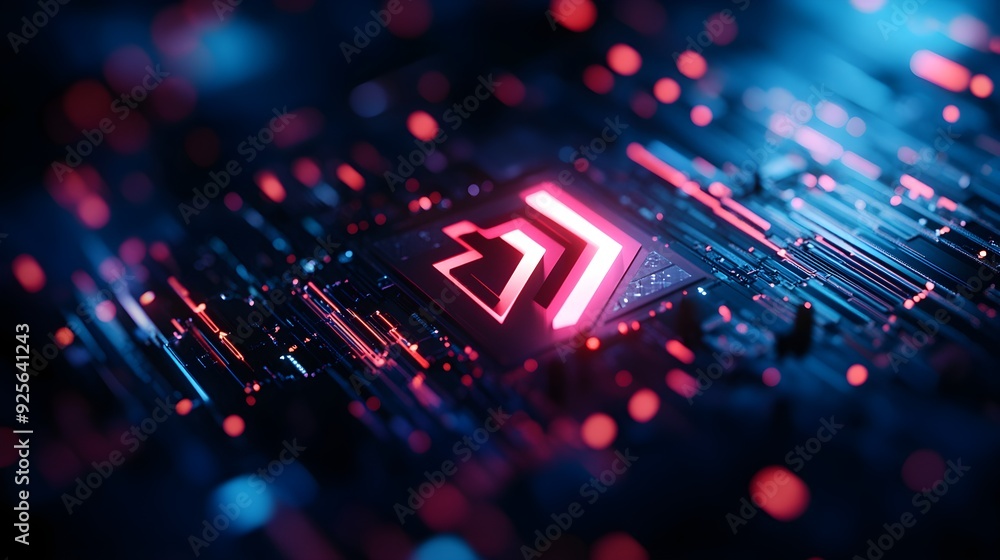 Sleek gaming logo with sharp geometric edges, neon accents, and a tech ...