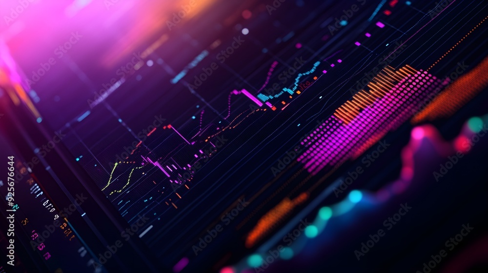 Dynamic presentation slide featuring a split-screen design, vibrant ...