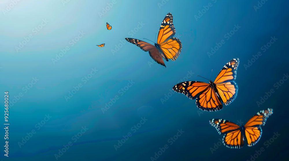 Abstract Business digital transformation innovative of butterfly life ...