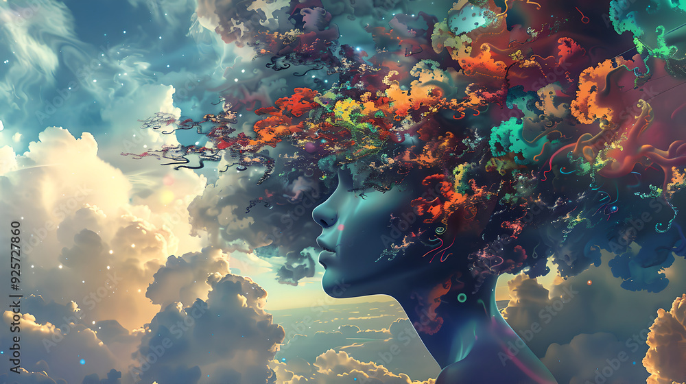 Generative AI illustrations used to decorate and design media banners ...