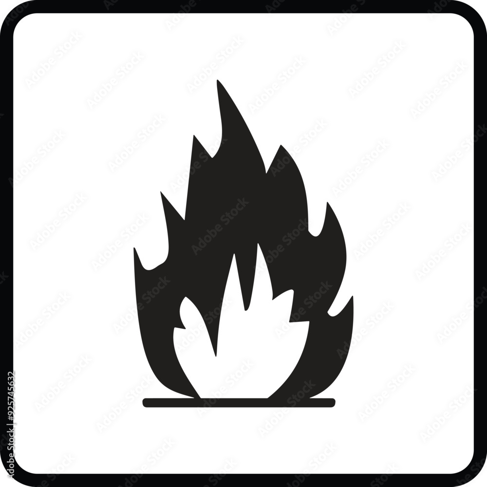 Highly Flammable sign, warning sign flammable, Flammable Symbol ...