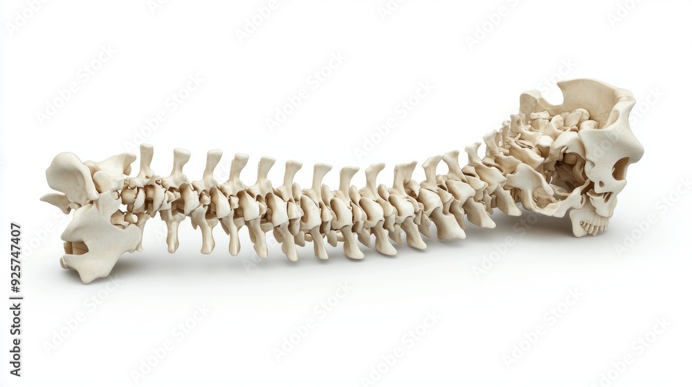 Human Spine 3D Model: Vertebrae Anatomy Visualization Stock ...