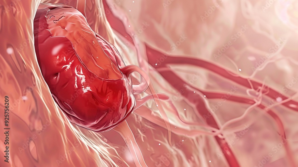 Intricate Vascular Thrombus Formation: Detailed Depiction of Clotting ...