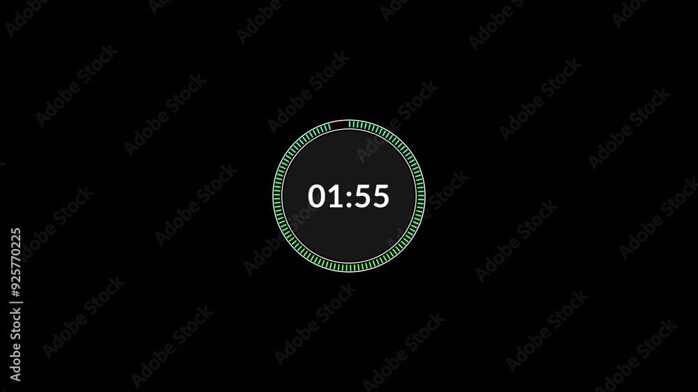 Animated 2 Minutes Countdown Timer Animation On Black Background 2 Minutes Timer Countdown With