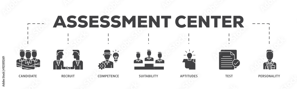 Assessment icon infographic illustration concept with icon of user ...