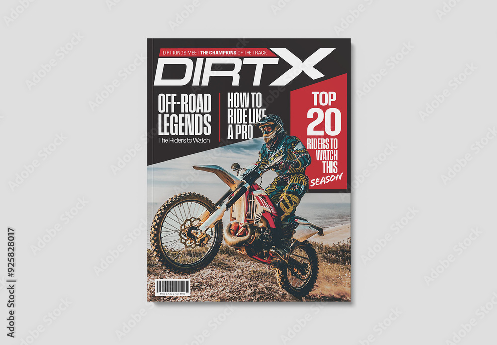Motorsport Racing Sport Magazine Cover Layout Stock Template | Adobe Stock