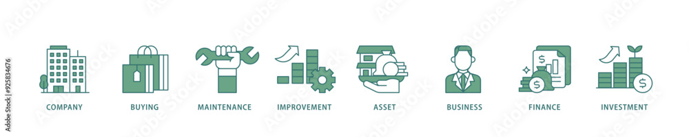 Capital expenditure icon infographic illustration concept with icon of ...