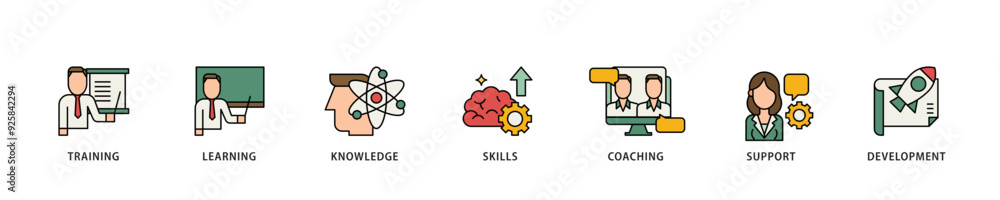 Capacity building icon infographic illustration concept with icon of ...