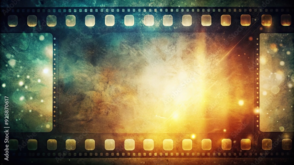 Abstract vintage film texture with light leaks on black background, 8mm ...