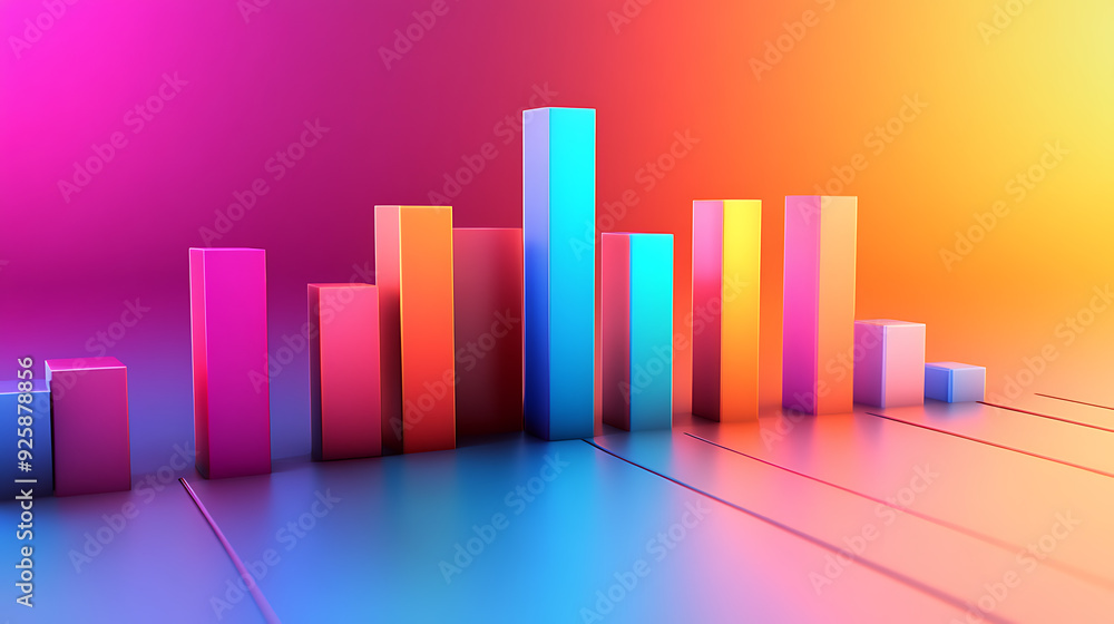 3D Bar Graphs, wallpaper, changing the view of numbers with diagrams ...