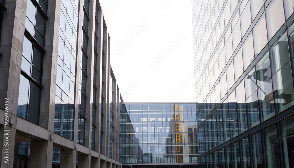 Architecture of a modern office building, construction background ...