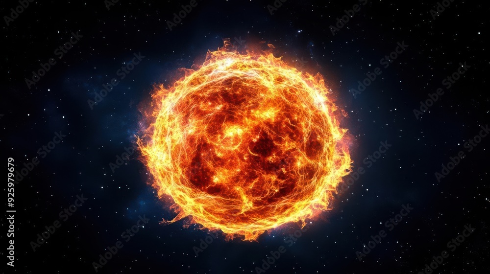 Supernova front view cosmic surface theme cartoon drawing Triadic Color ...