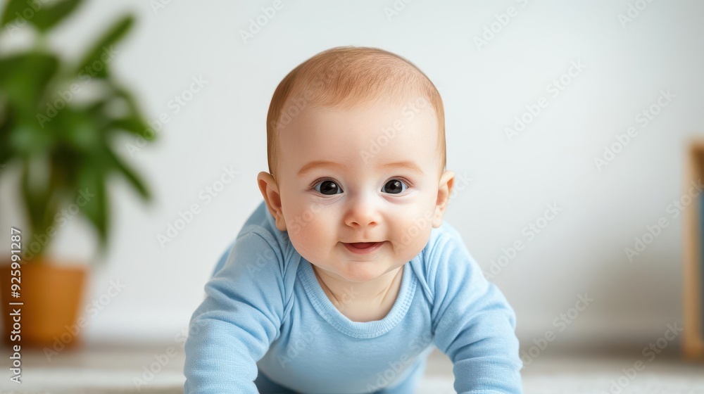 A detailed image of an infant rolling over from back to front ...