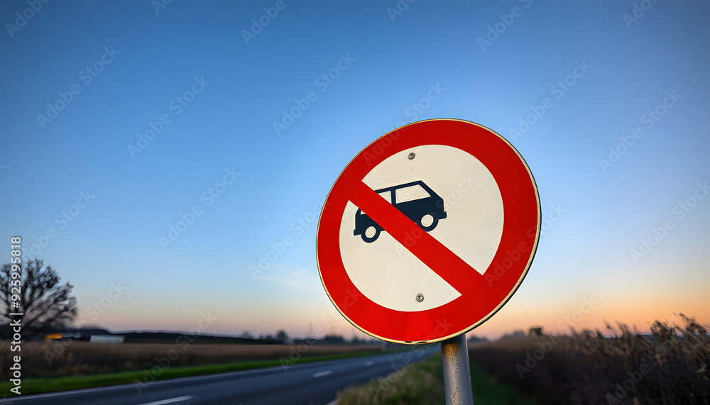 Dutch road sign: no vehicles of any kind permitted isolated with white ...