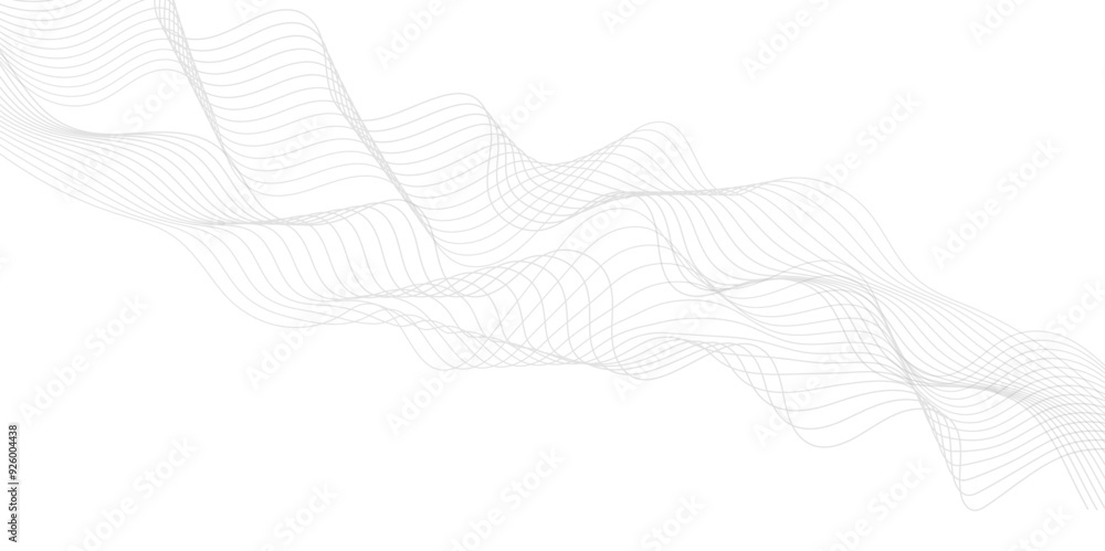 Abstract wave blend lines on transparent background. Design for banner ...