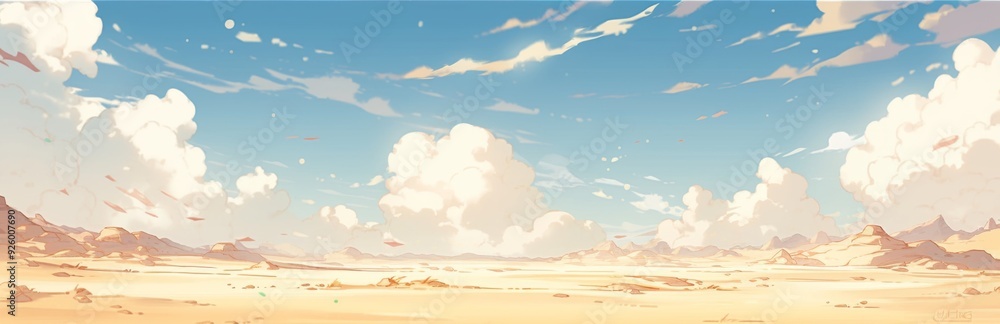 Enchanting Anime-Style Desert Sands: A Magical Anime Landscape for ...