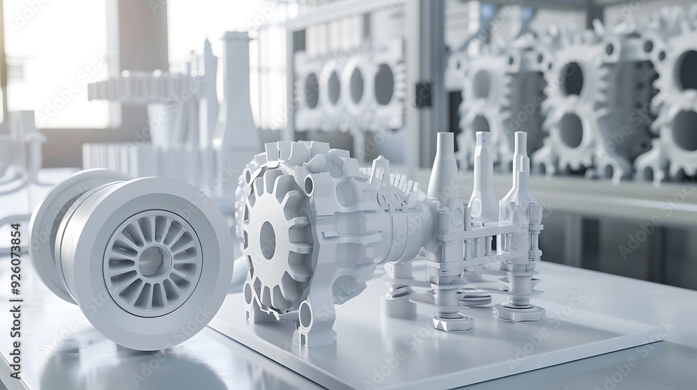 Rapid Prototyping concept. The accelerated process of creating scale ...