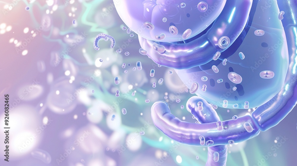 Gastric Acid Production and Digestive Process Depicted in Detailed ...