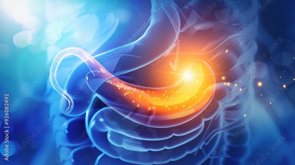 Gastric Acid Production and Digestive Process Depicted in Detailed ...