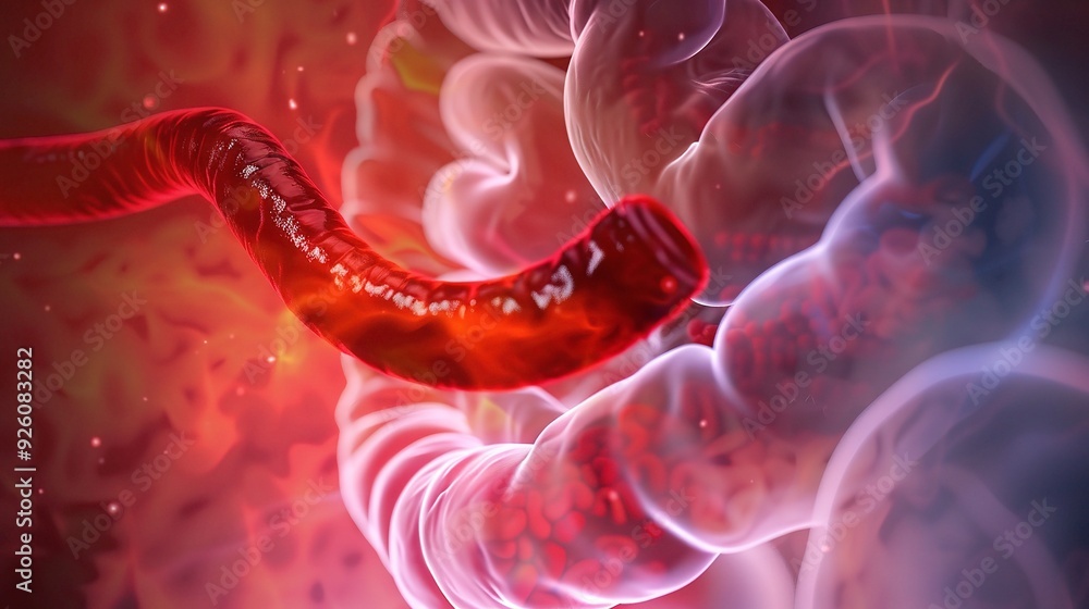Gastric Acid Production and Digestive Process Depicted in Detailed ...