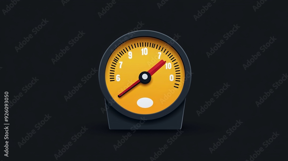 Fuel indicator icon depicting a gasoline gauge on a black background ...