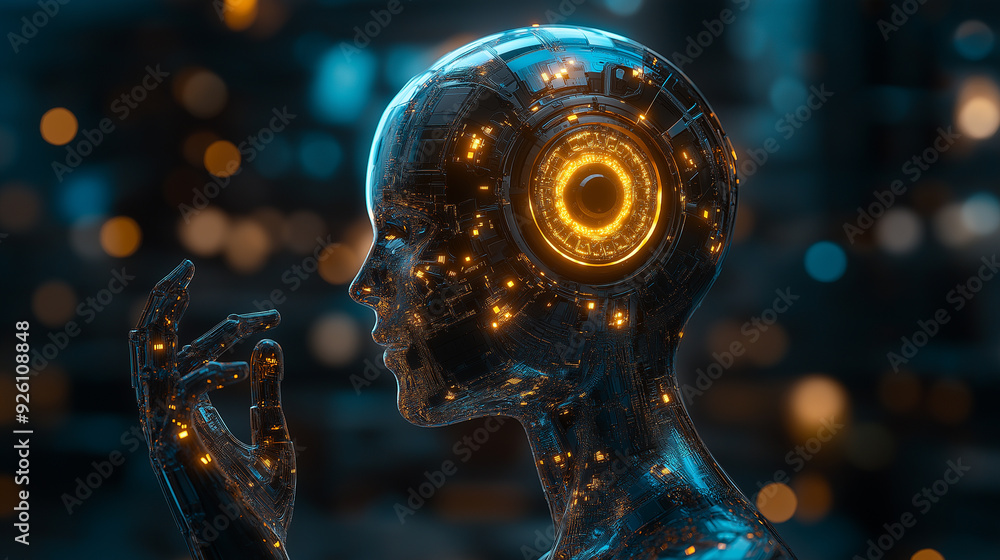 The structure of the robot looks like a human, especially the head part ...