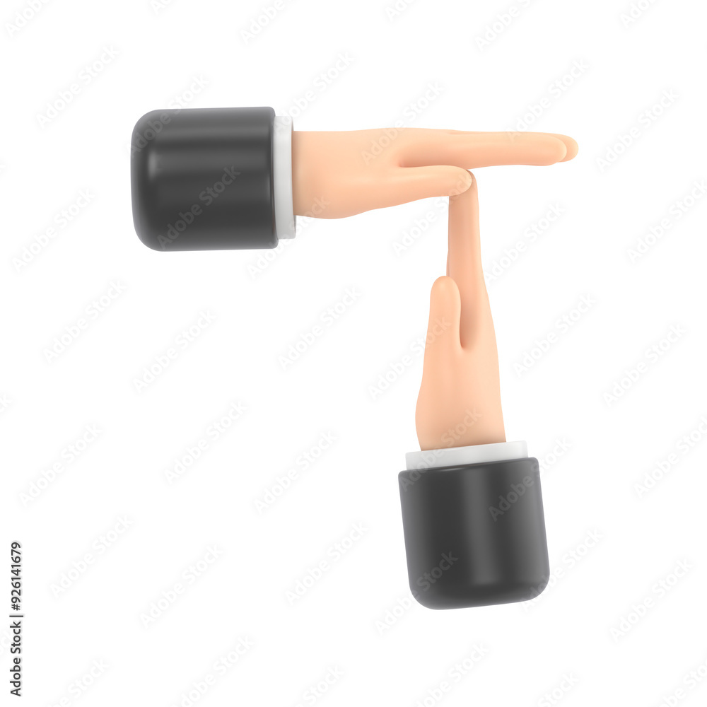 Businessman hands signaled a break from work. Gesture hands time-out ...