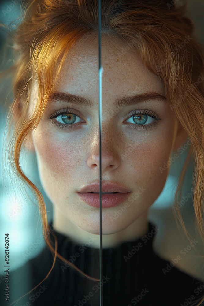 contrast between a person’s real-life appearance and their carefully ...