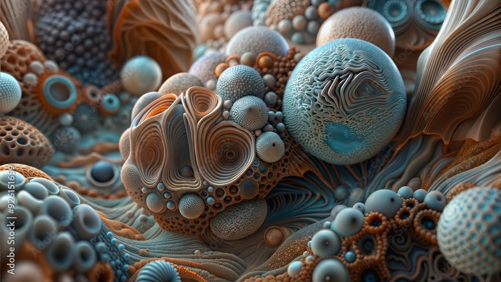 A visually striking image of futuristic organic shapes and patterns ...