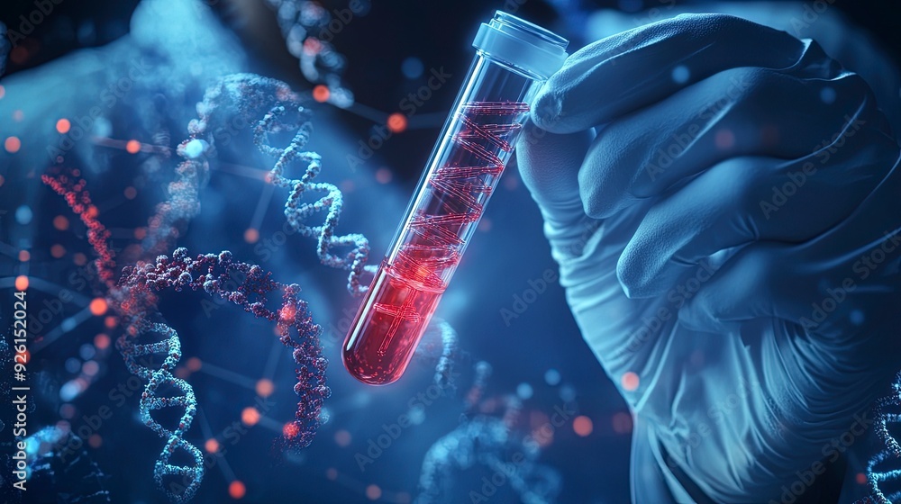 scientist holding medical testing tubes or vials of medical ...