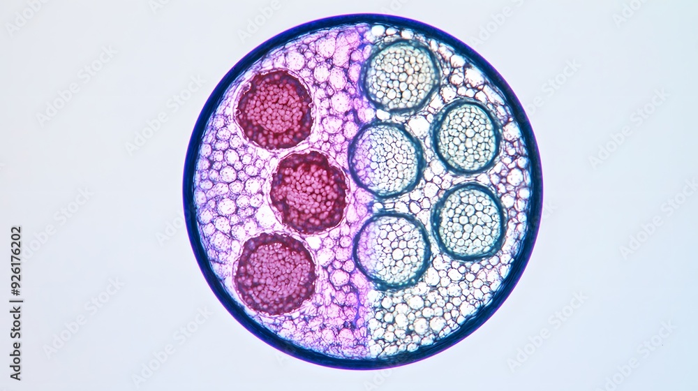 Blood Cells Under Microscope An image taken through a microscope ...