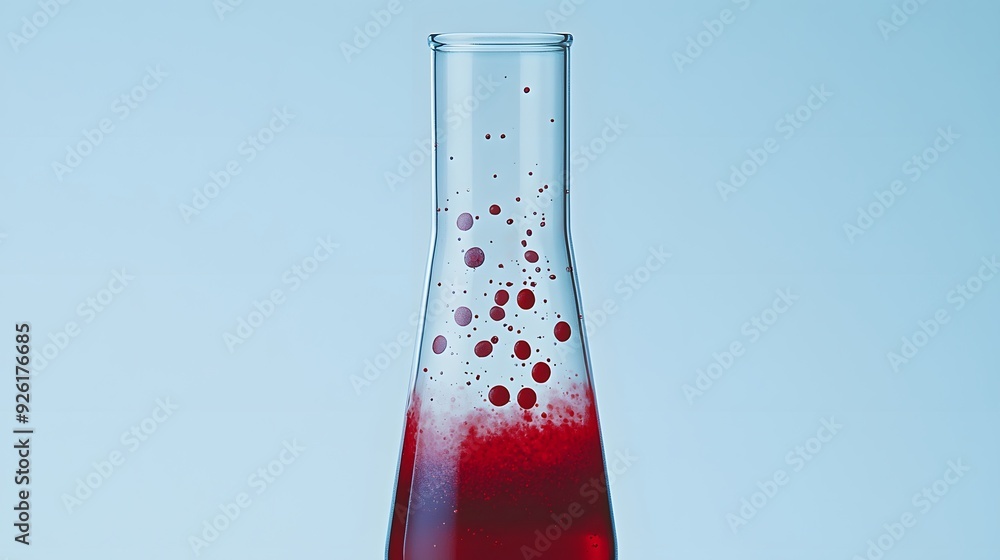 Blood Sample in Test Tube A photograph of a test tube filled with blood ...
