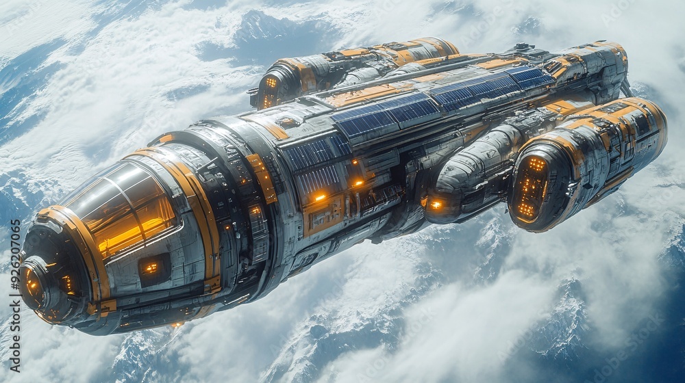 Solar Cell Spaceship in a Quantum Rift: A spaceship with solar panels ...