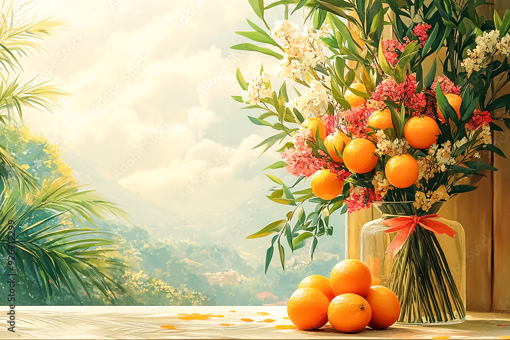 Lulov and etrog are symbols of the holiday of Sukkot in the Jewish ...
