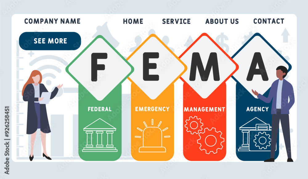 FEMA - Federal Emergency Management Agency acronym. business concept ...