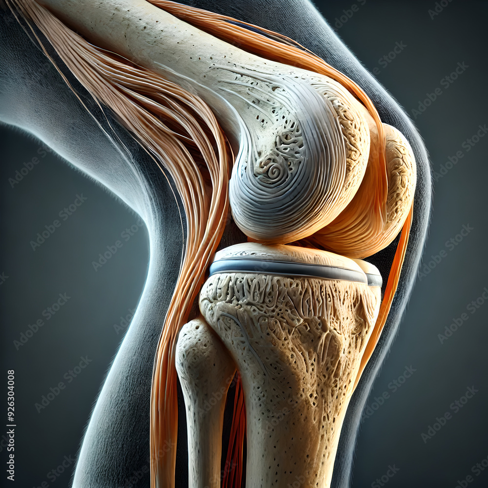 3D model illustration human Bone anatomy: high-resolution image of a ...