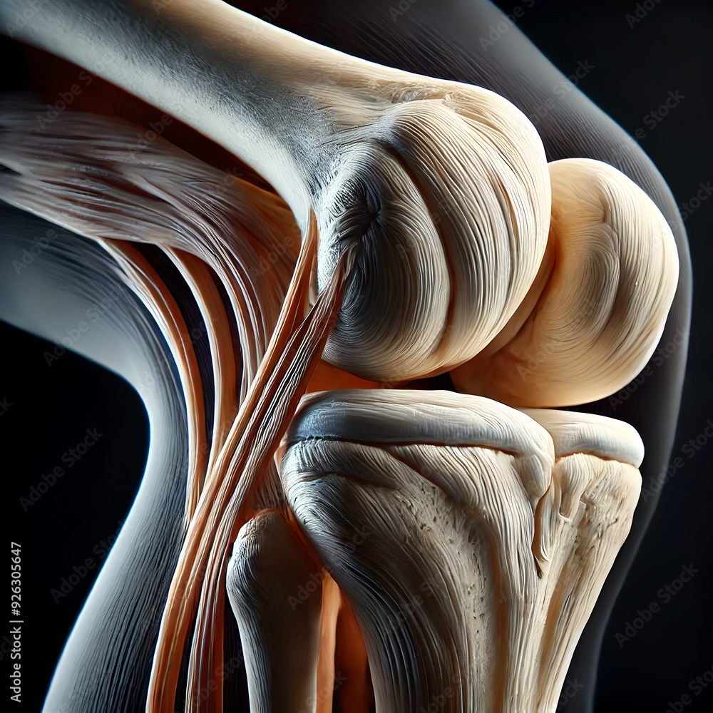 3D model illustration human Bone anatomy: high-resolution image of a ...