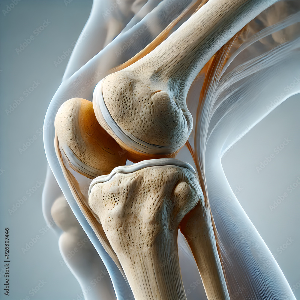 3D model illustration human Bone anatomy: high-resolution image of a ...