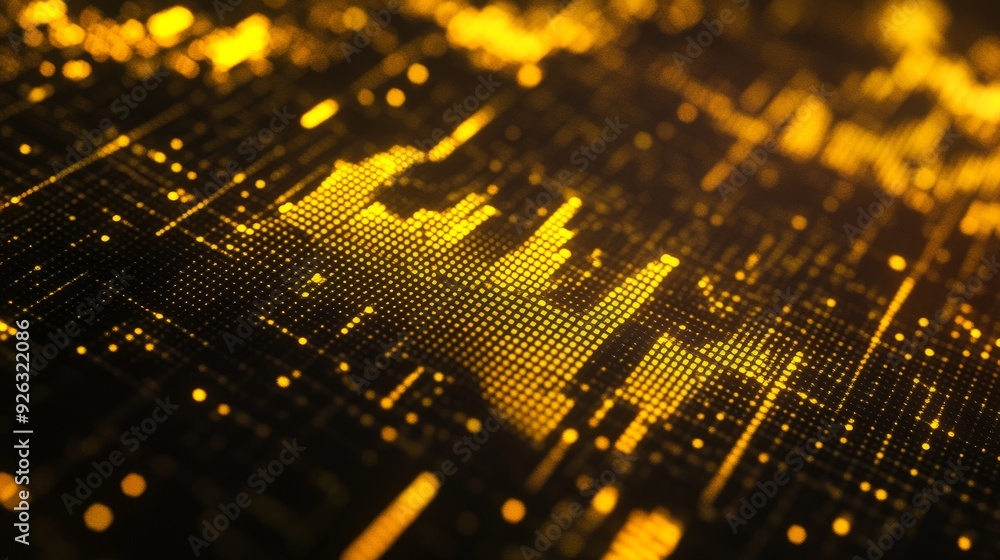 The gold stock market chart indicates the fluctuations in gold price ...