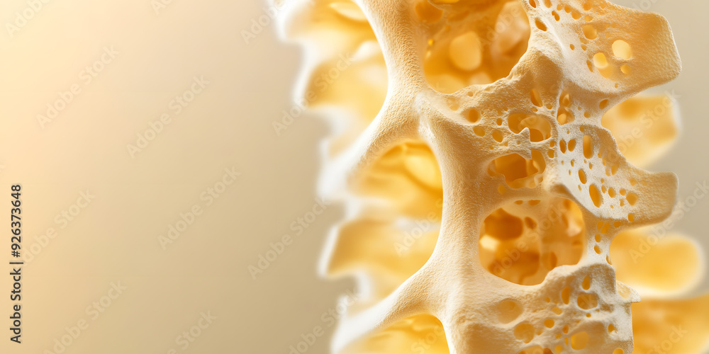 bone marrow surface of the bone underneath osteoporosis bone disease ...